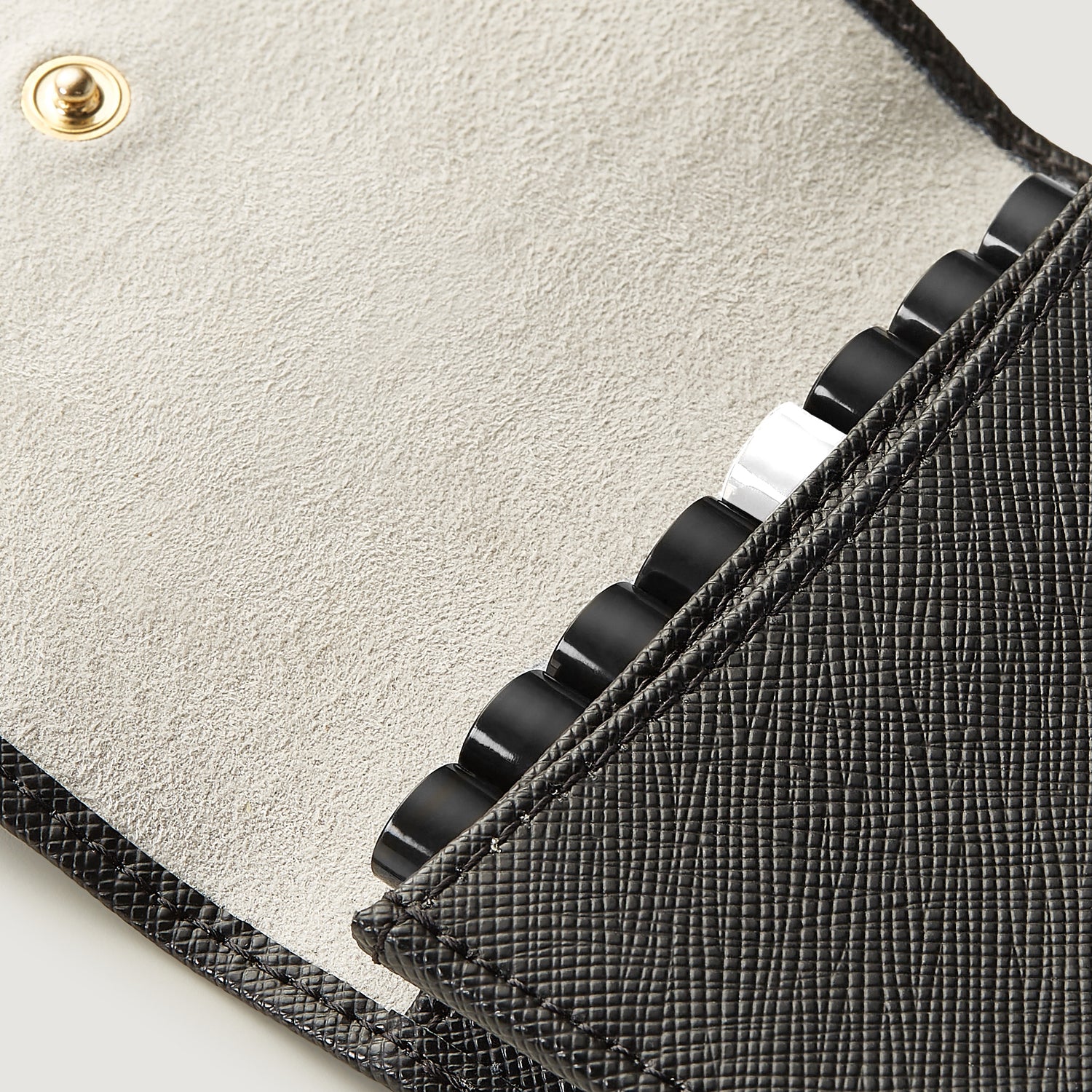 Men's Leather Sample Wallet - Black | Creed Fragrance UK