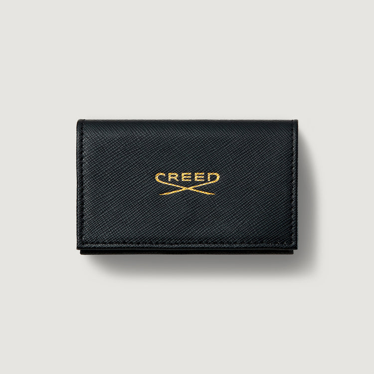 Men's Leather Sample Wallet - Black | Creed Fragrance UK